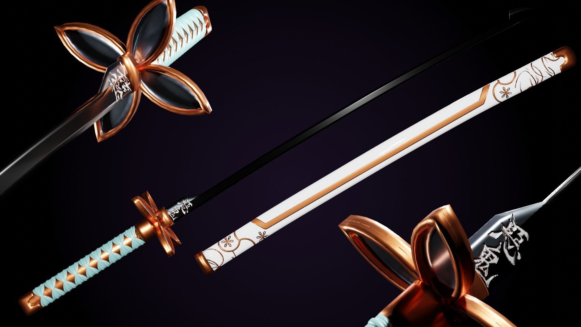 3D model Demon Slayer Shinobu Kocho Poison Stinger VR / AR / low-poly ...