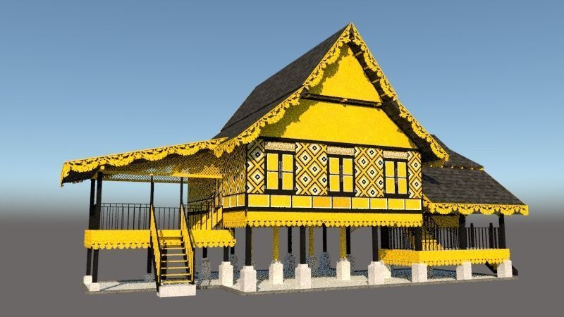 RUMAH TRADISIONAL MELAYU PERAK DARUL RIDZUAN free 3D model 3D printable ...