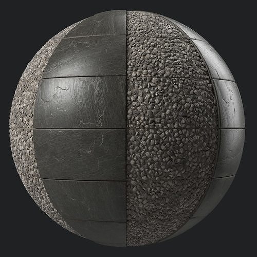 Texture Tile Materials 38- Slate Stone Tiling By Gravel Sbsar Pbr 4k VR ...