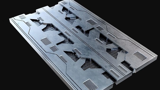 Sci fi Panel Floor 3D model | CGTrader
