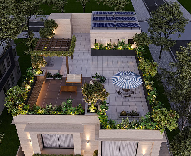 Terrace Garden 3D model | CGTrader