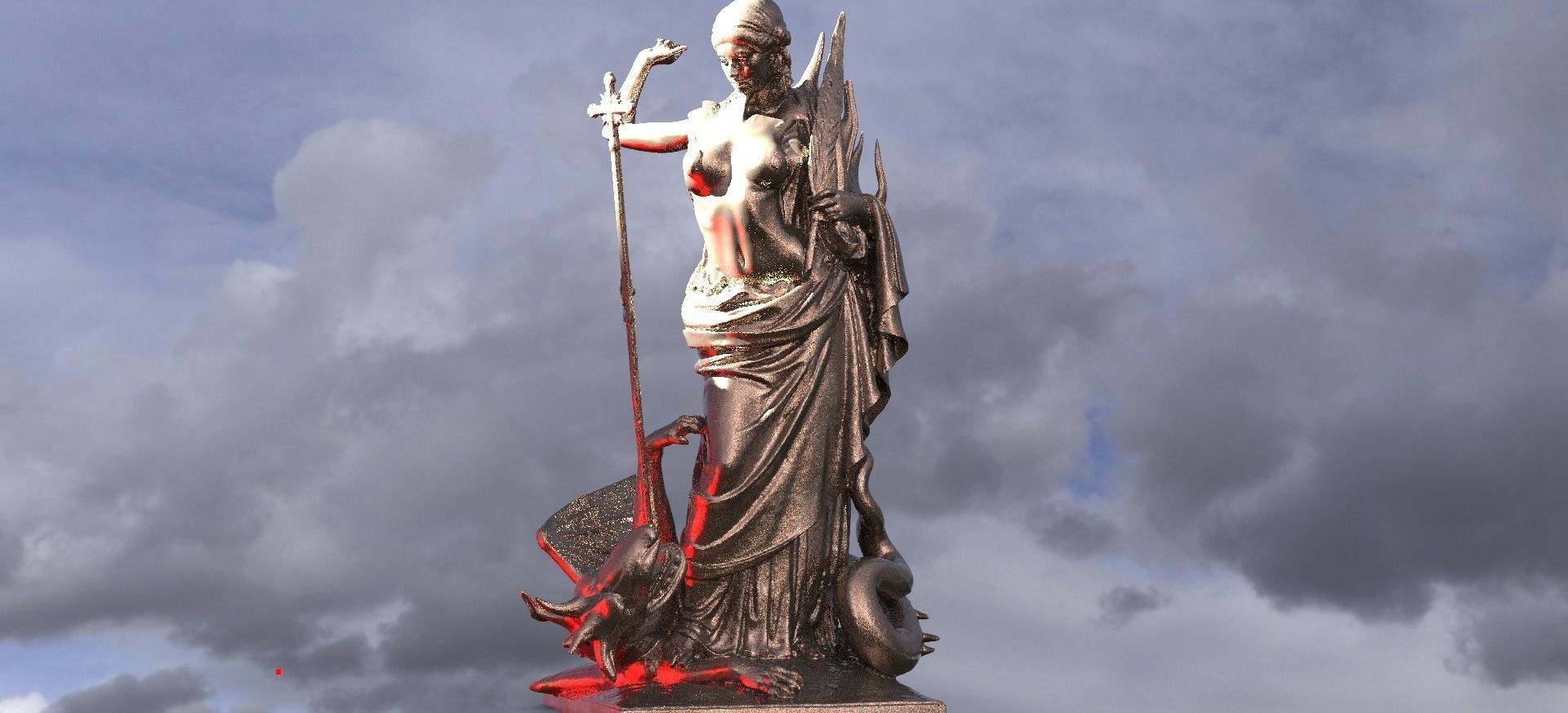 Medieval Angel slaying Dragon Collection 1 3D model | CGTrader