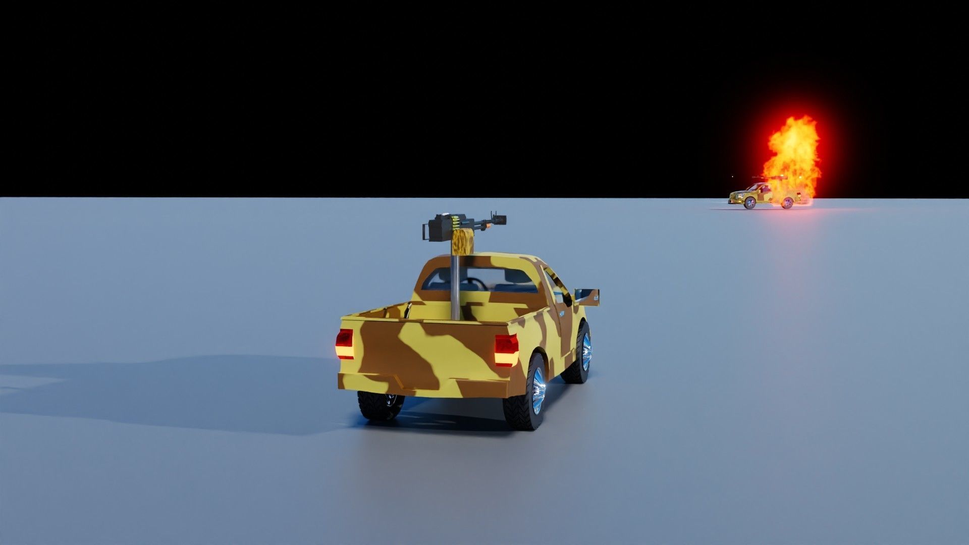 3D model Fighting Verhicle Machine Gun Firing VR / AR / low-poly | CGTrader