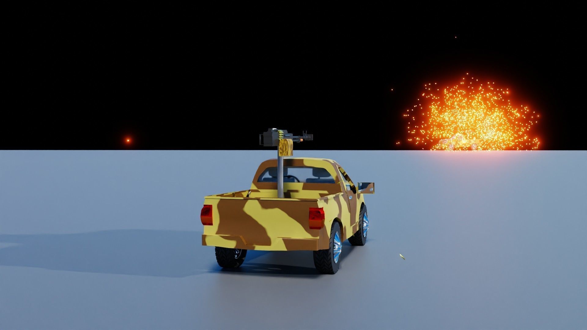 3D model Fighting Verhicle Machine Gun Firing VR / AR / low-poly | CGTrader