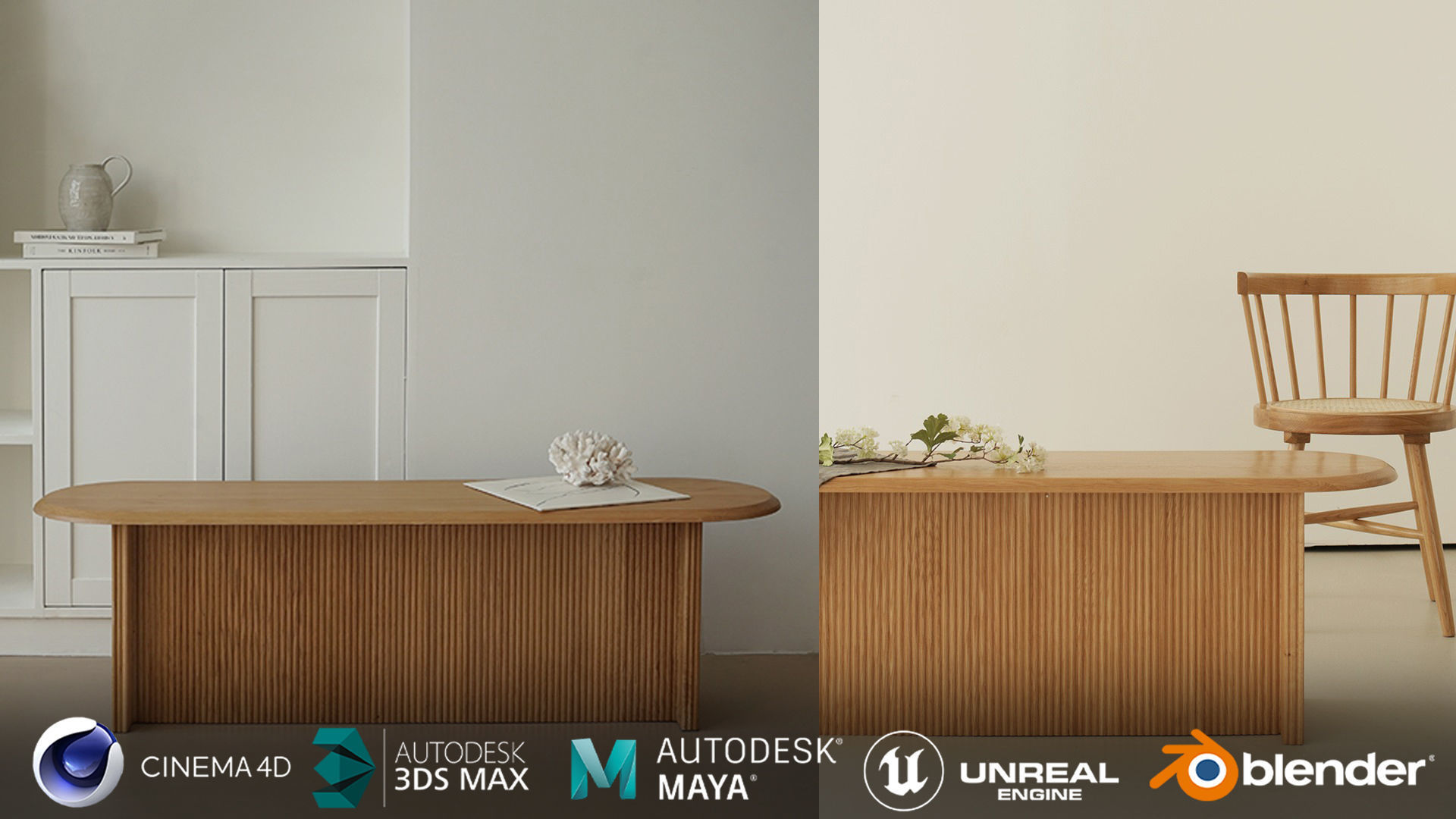 Milk Bench Chair 3D model | CGTrader