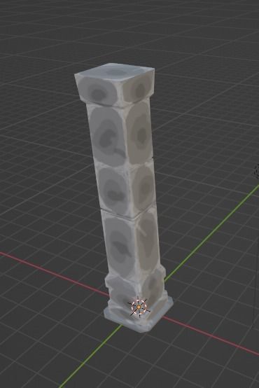 Stylized low poly hand painted pillar free 3D model | CGTrader