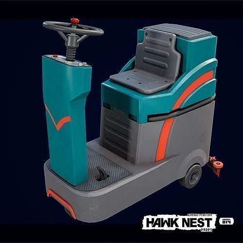 3D model Floor Scrubber Washing Machine VR / AR / low-poly | CGTrader