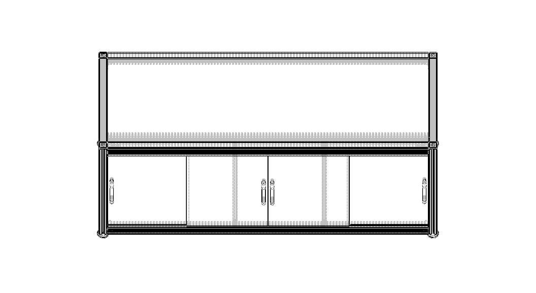 Aluminum Storage Cabinet with Sliding Doors 3D model rigged | CGTrader