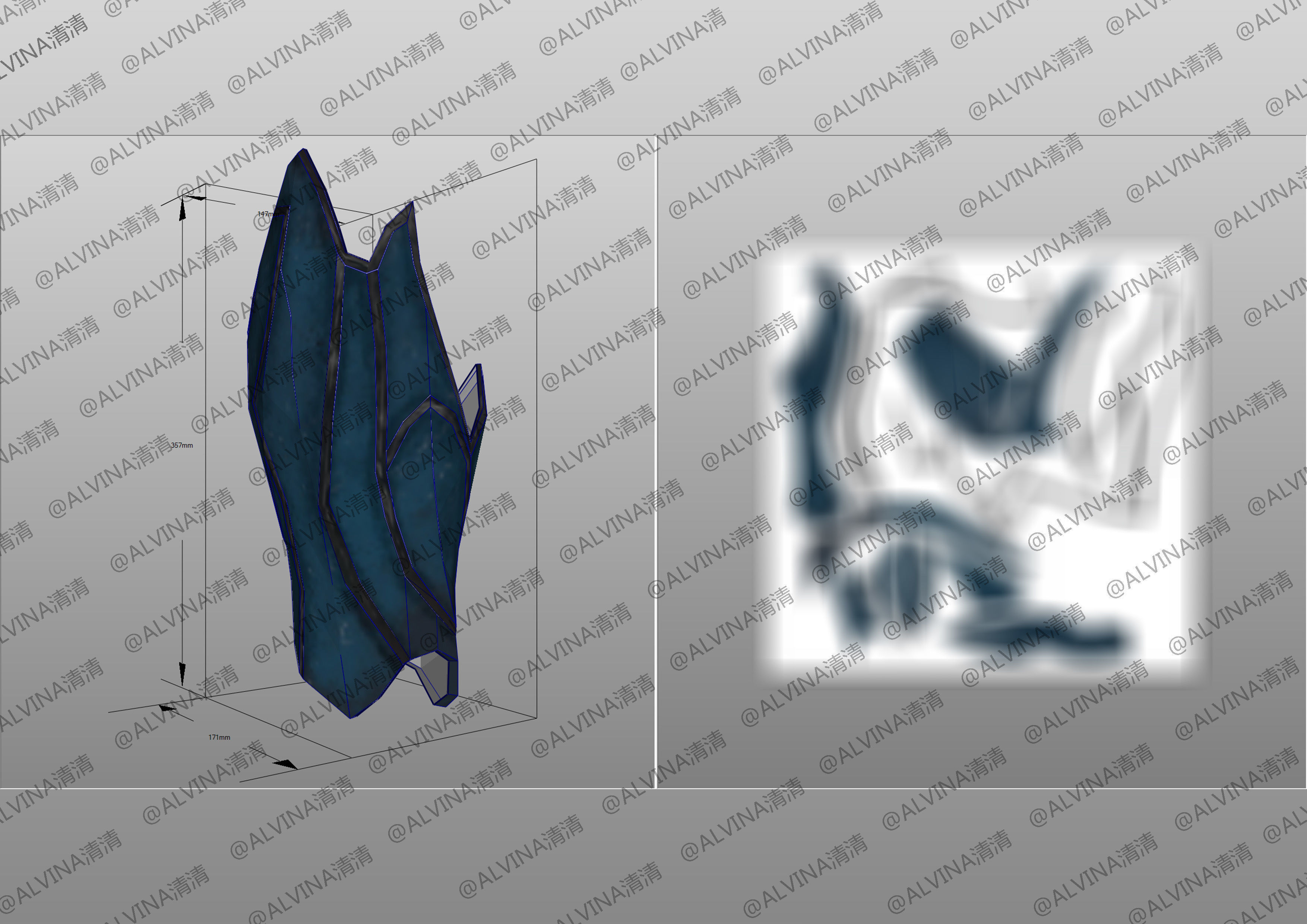 3D model Fate Lancelot Armor - Cosplay Pepakura Foam Full VR / AR / low ...