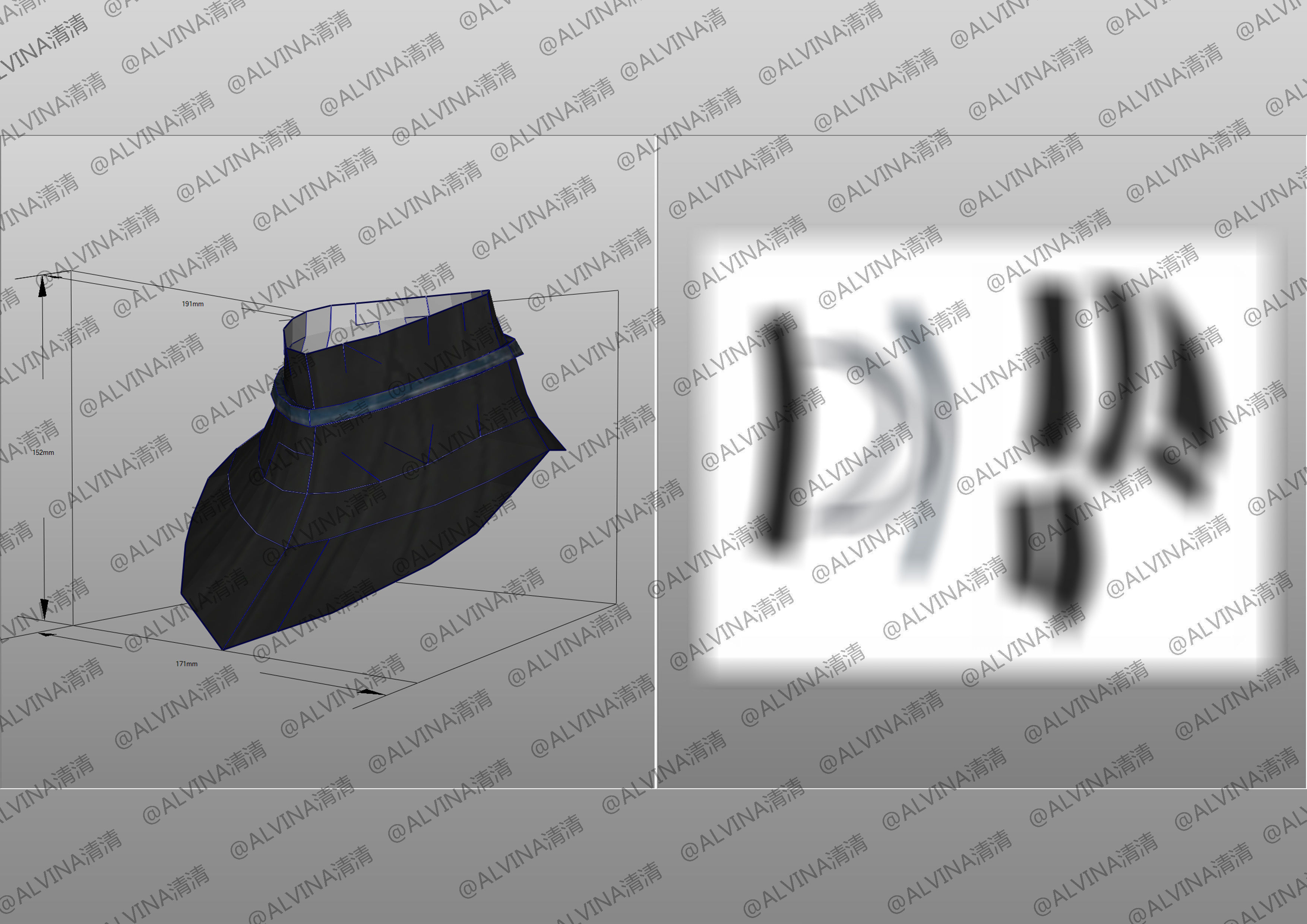 3D model Fate Lancelot Armor - Cosplay Pepakura Foam Full VR / AR / low ...