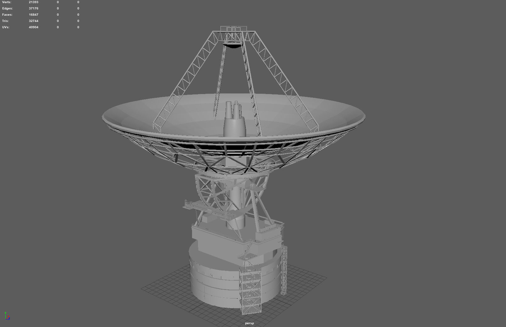 3d Model Deep Space Network Antenna Vr Ar Low Poly Cgtrader
