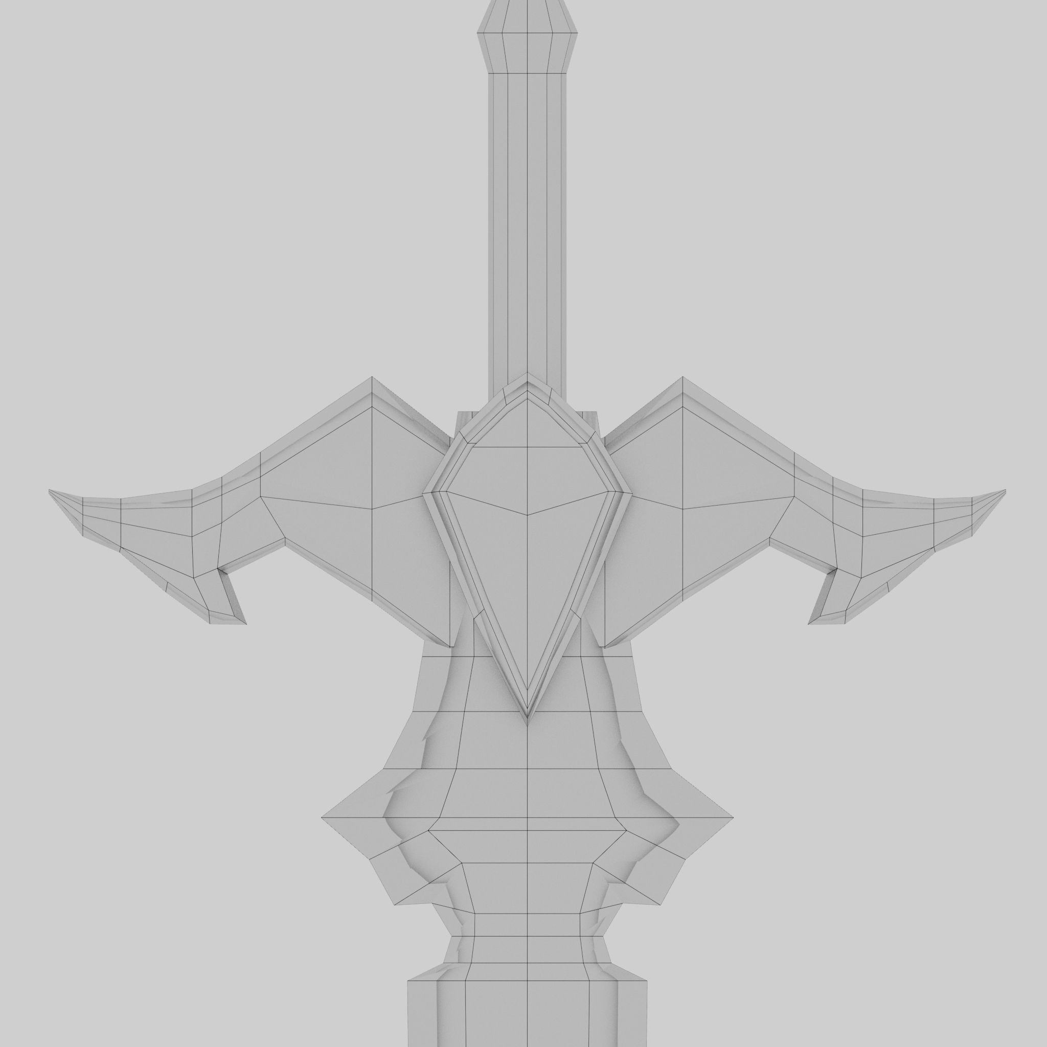 3D model white wing sword VR / AR / low-poly | CGTrader