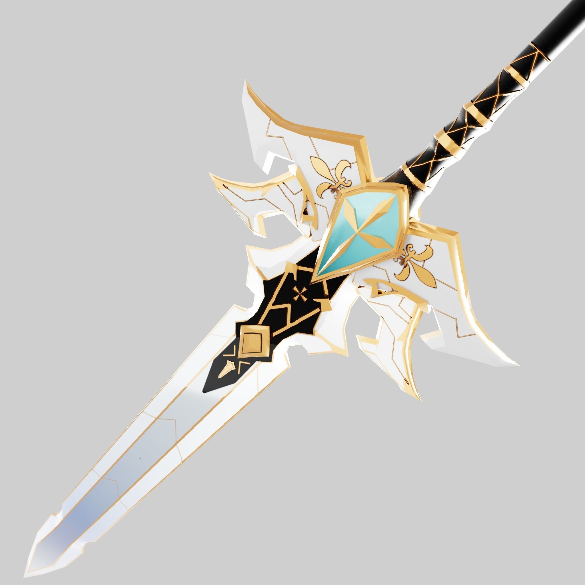 3D model white wing sword VR / AR / low-poly | CGTrader