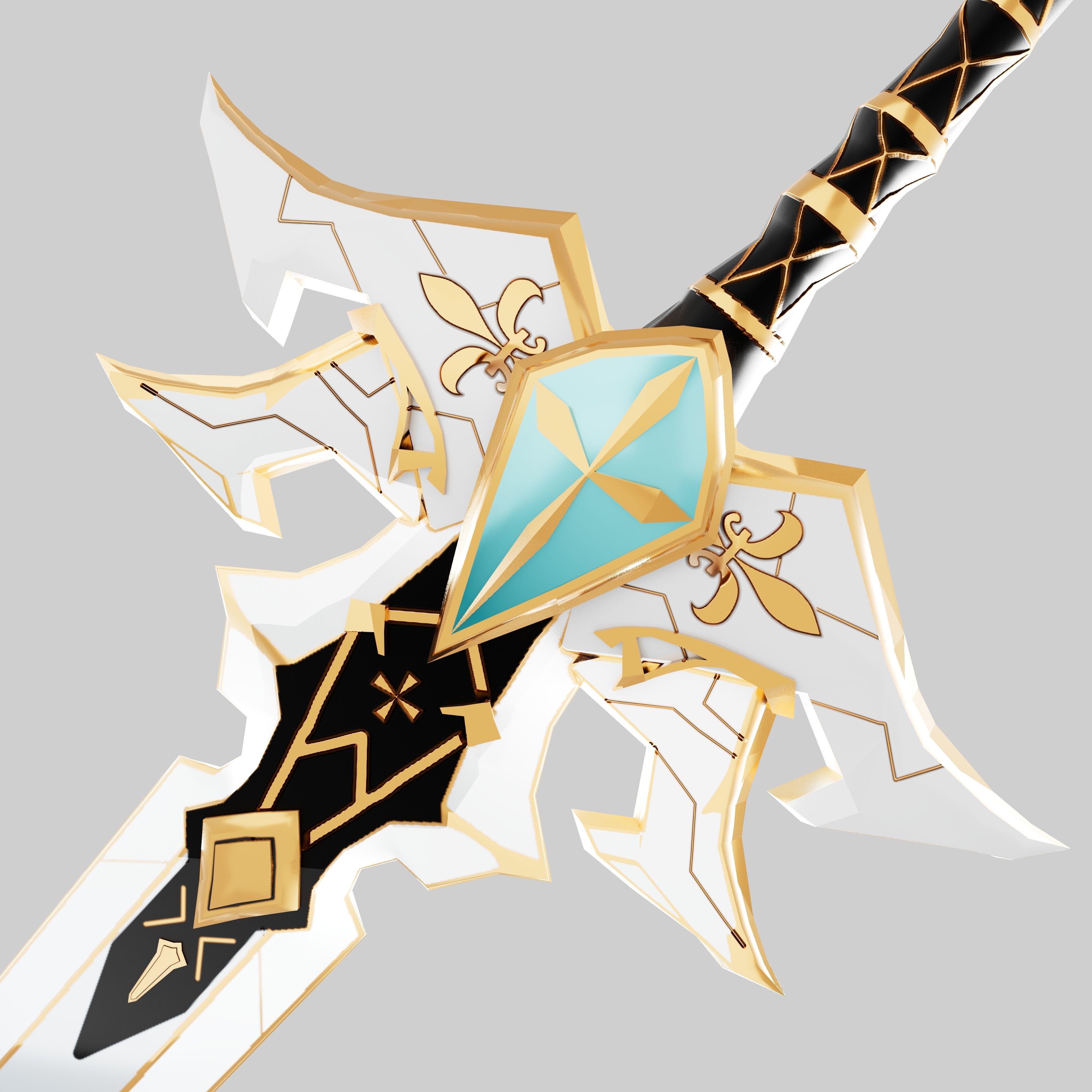 3D model white wing sword VR / AR / low-poly | CGTrader
