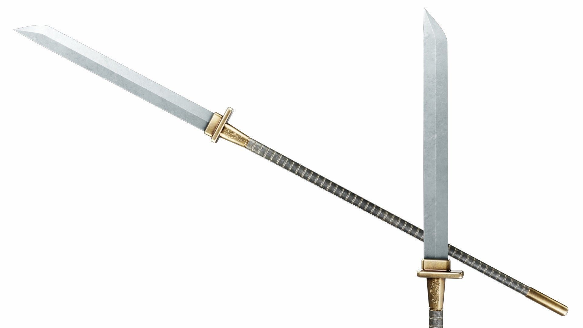 Collection of 40 spears and halberds 3D model | CGTrader