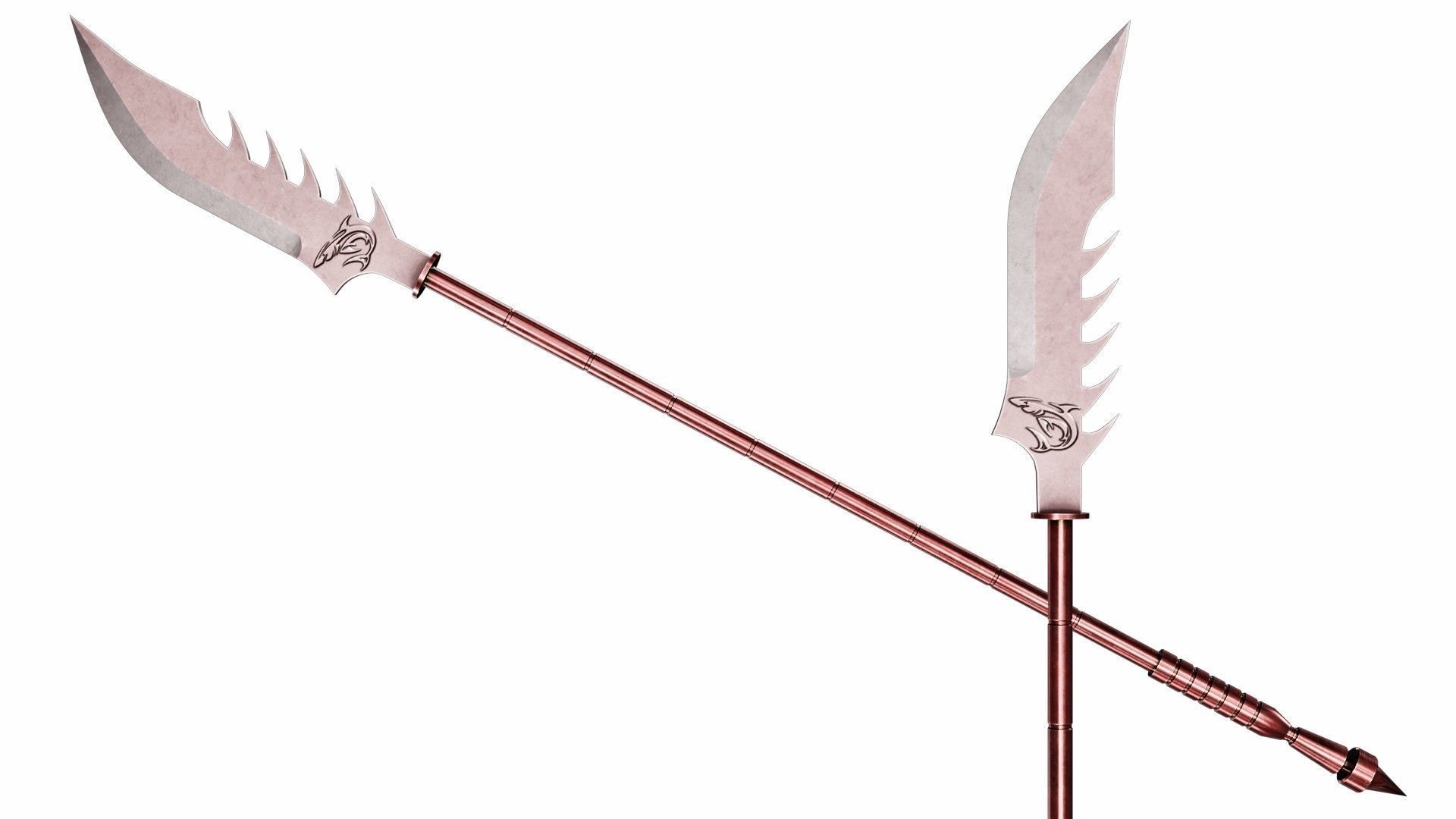 Collection of 40 spears and halberds 3D model | CGTrader