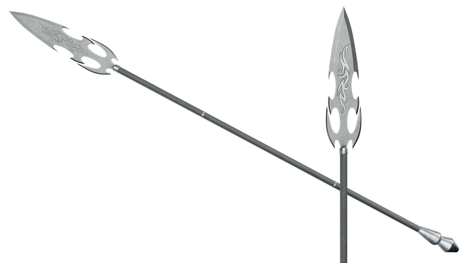 Collection of 40 spears and halberds 3D model | CGTrader