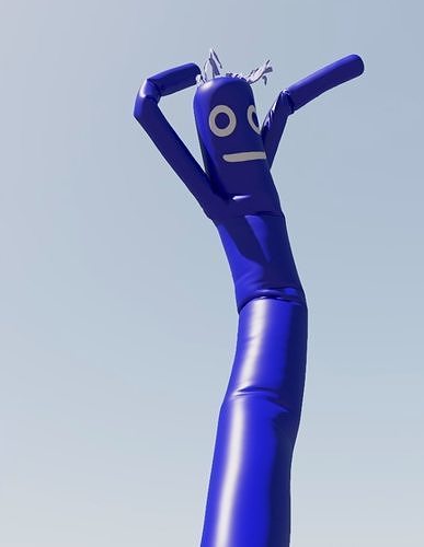 inflatable man balloon ANIMATED 3D model animated | CGTrader