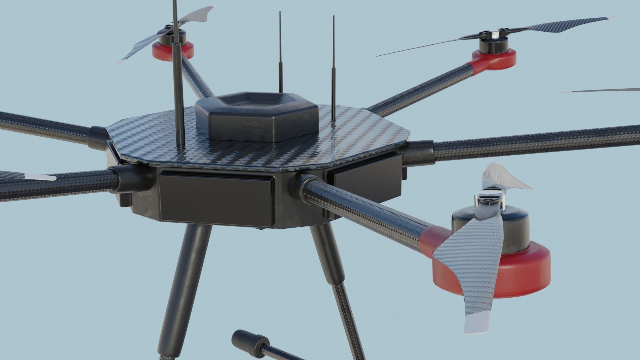 3D model Hexacopter heavy drone UAV model VR / AR / low-poly | CGTrader