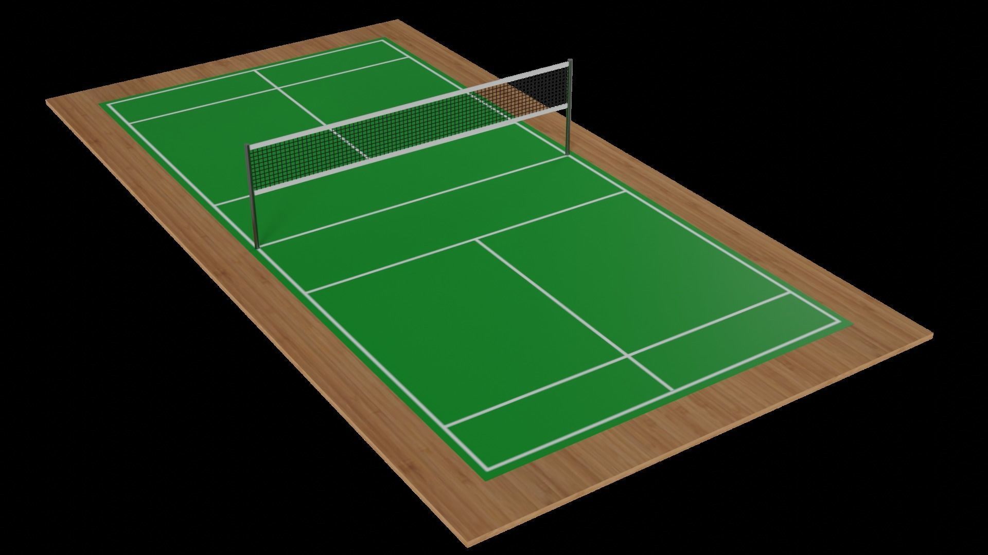 Badminton Court 3D model | CGTrader