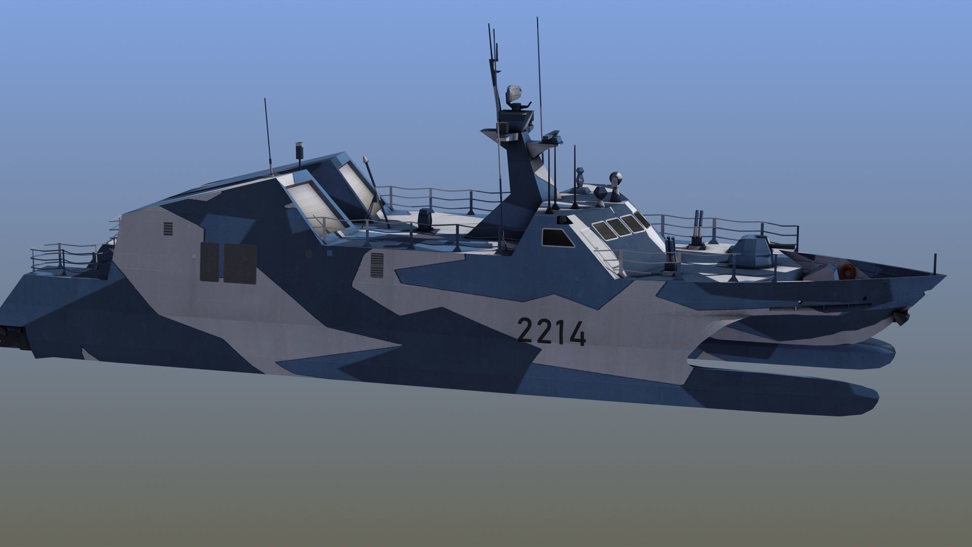Type 22 Houbei Missile Boat 3D model | CGTrader