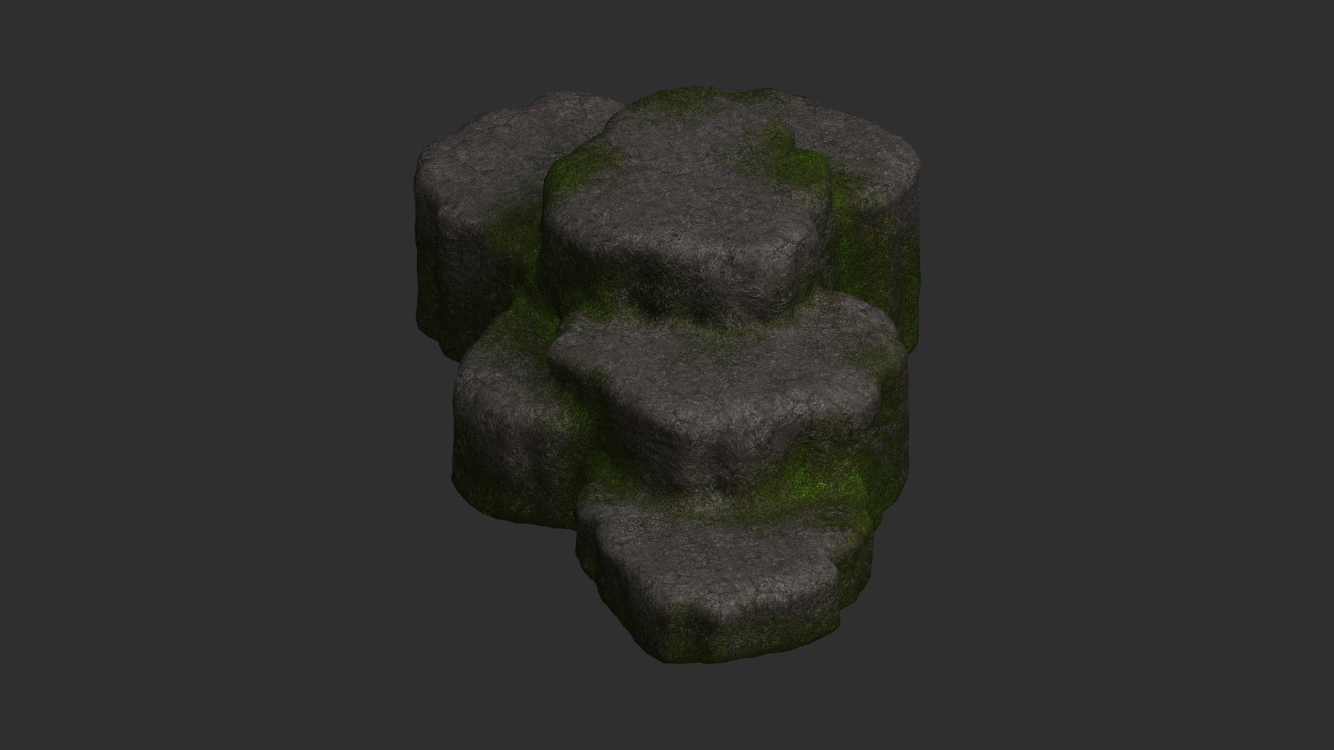 3D model Cave Platform 1- 4 Combo - Moss 1 VR / AR / low-poly | CGTrader