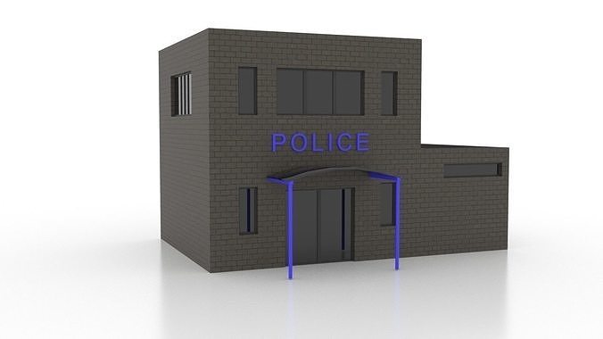 3D model City police station 1 VR / AR / low-poly | CGTrader