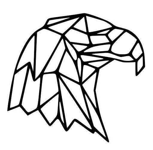Eagle 2D Wall Art 3D model 3D printable | CGTrader