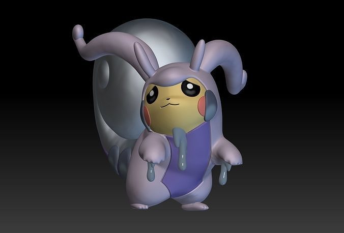 Pokemon Pikachu Cosplay Hisuian Goodra 3D model 3D printable | CGTrader