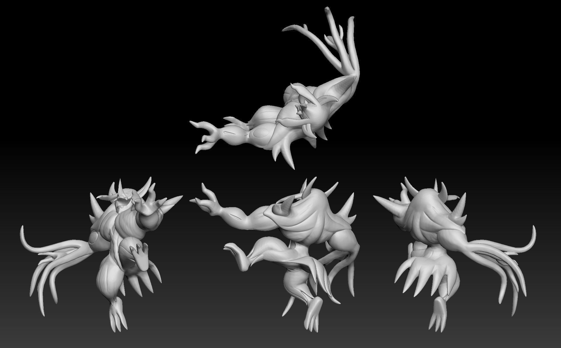 Pokemon Impidimp Morgrem Grimmsnarl 3D model 3D printable | CGTrader