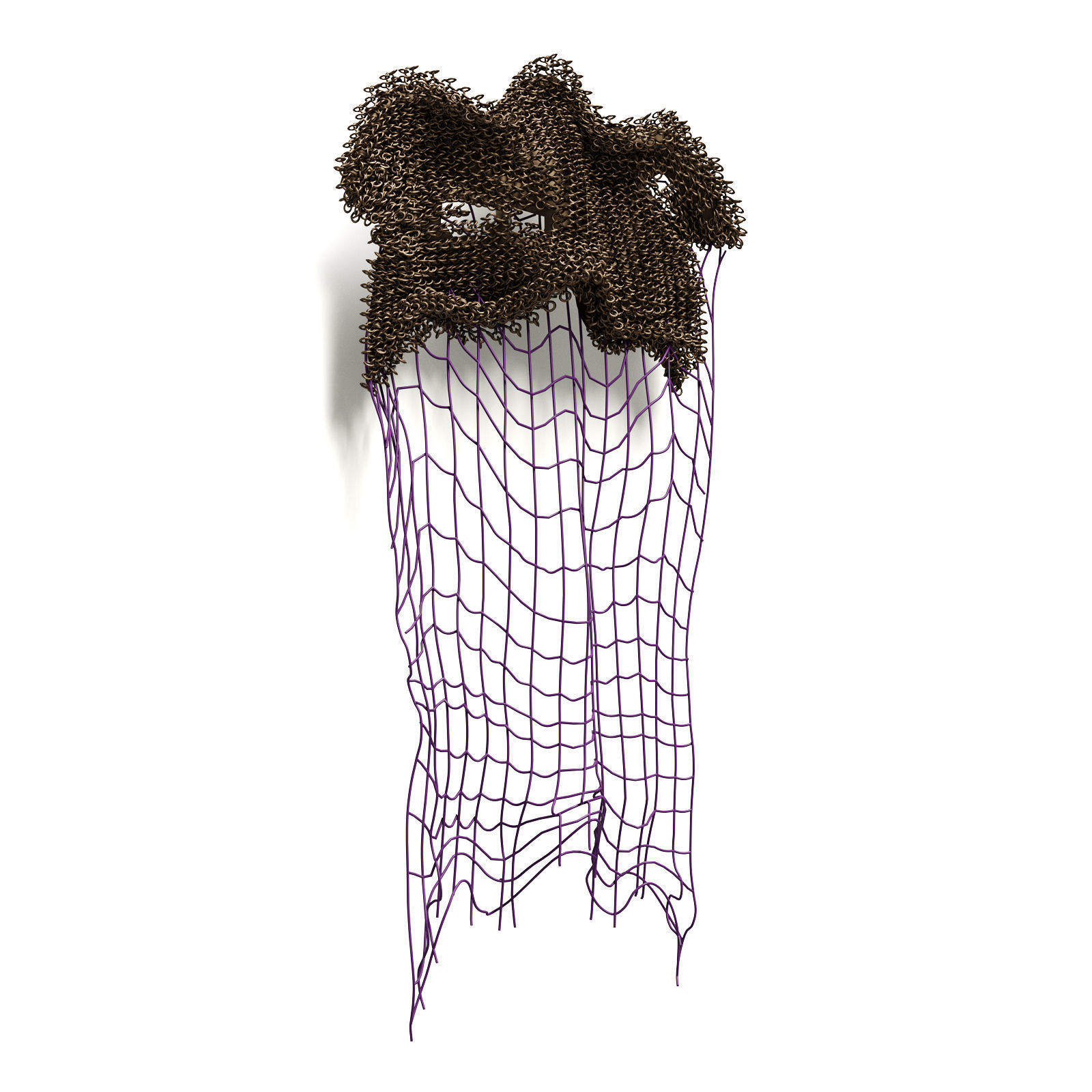 Chains and net wall decor 3D model | CGTrader