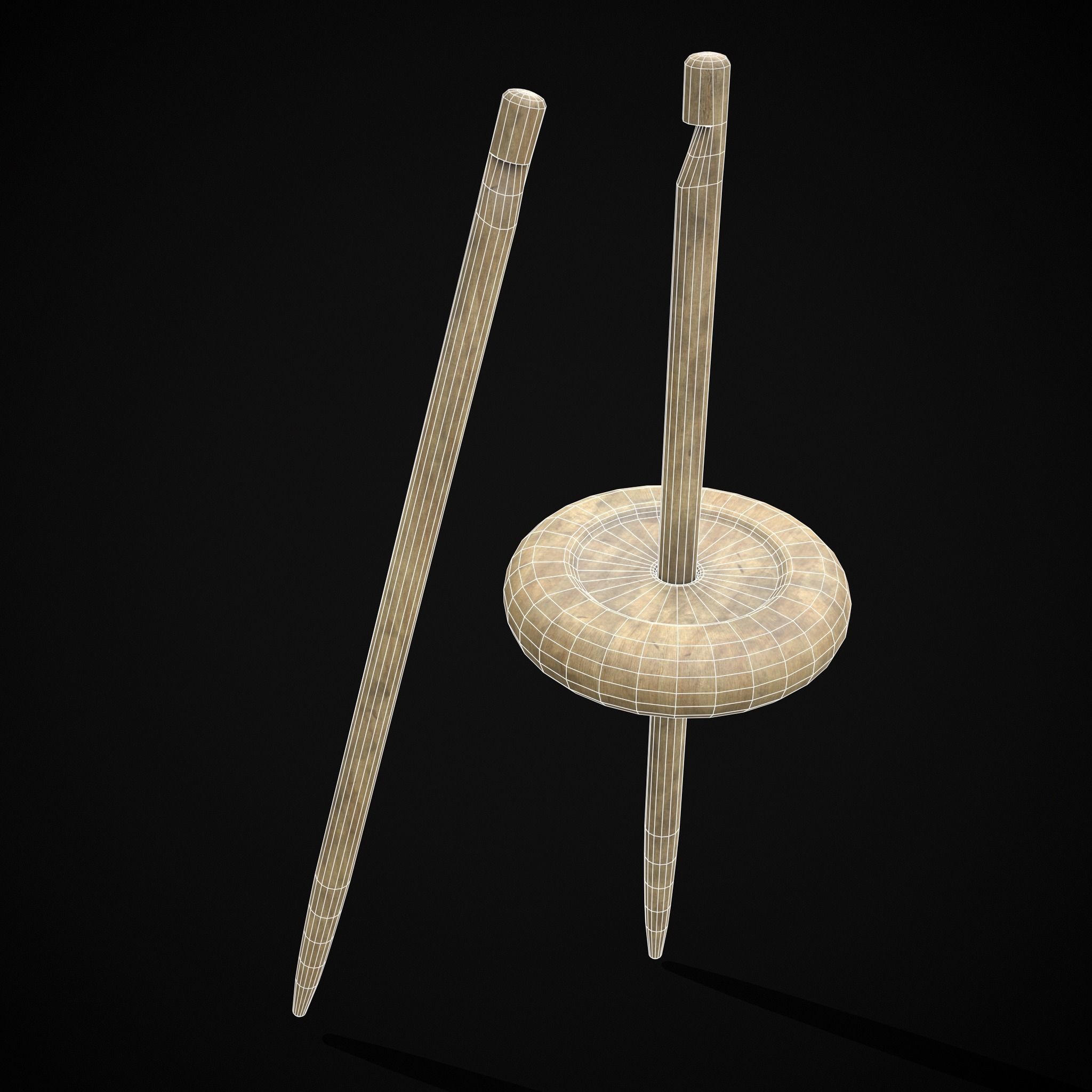 3D model Wooden Whorl Spindle VR / AR / low-poly | CGTrader