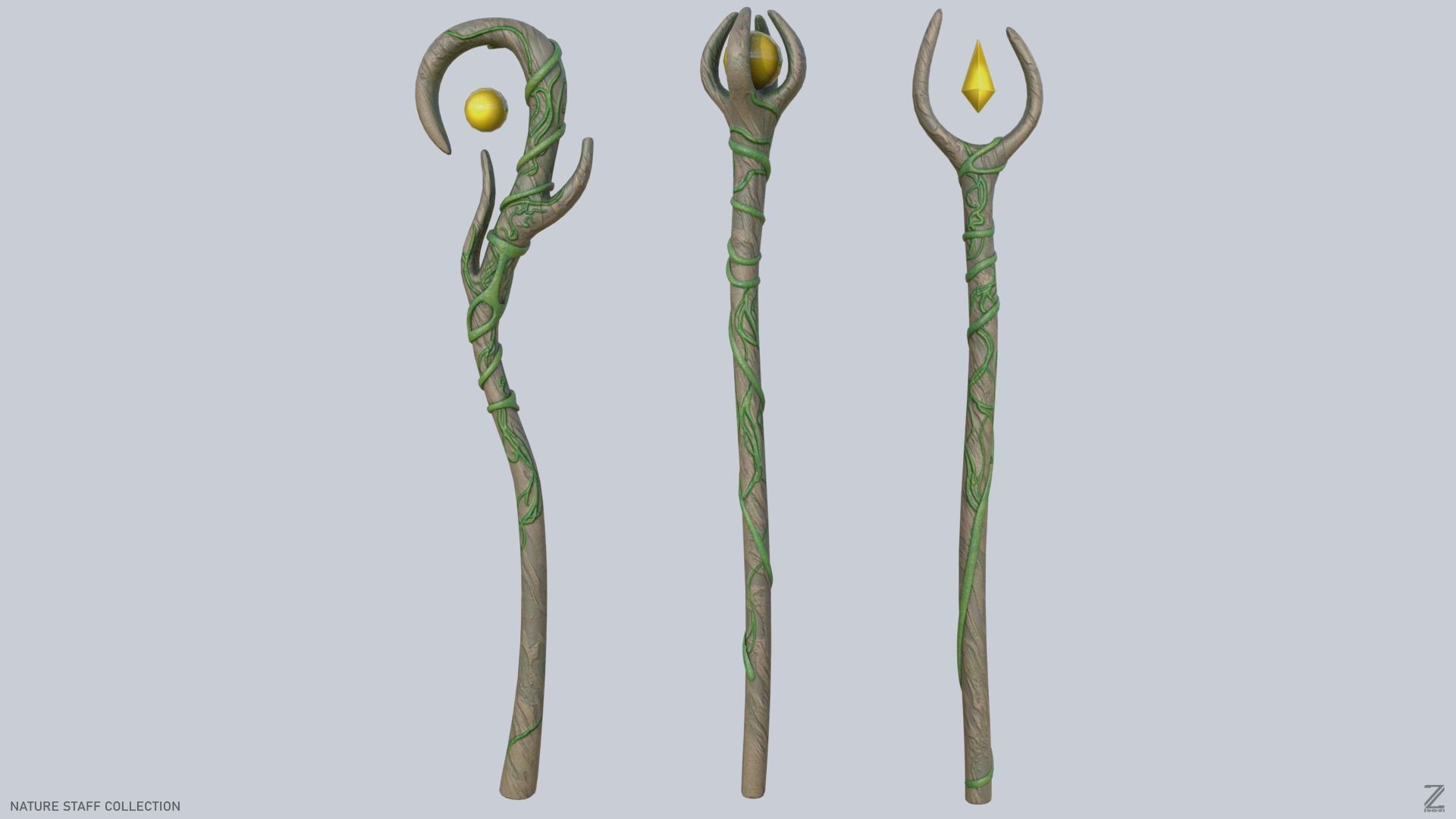 Nature staff collection VR / AR / low-poly | CGTrader