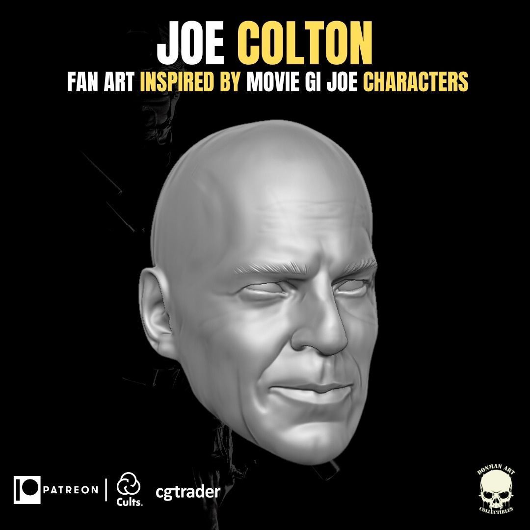 Joe Colton Movie Fan Art 3D printable File For Action Figures 3D model ...