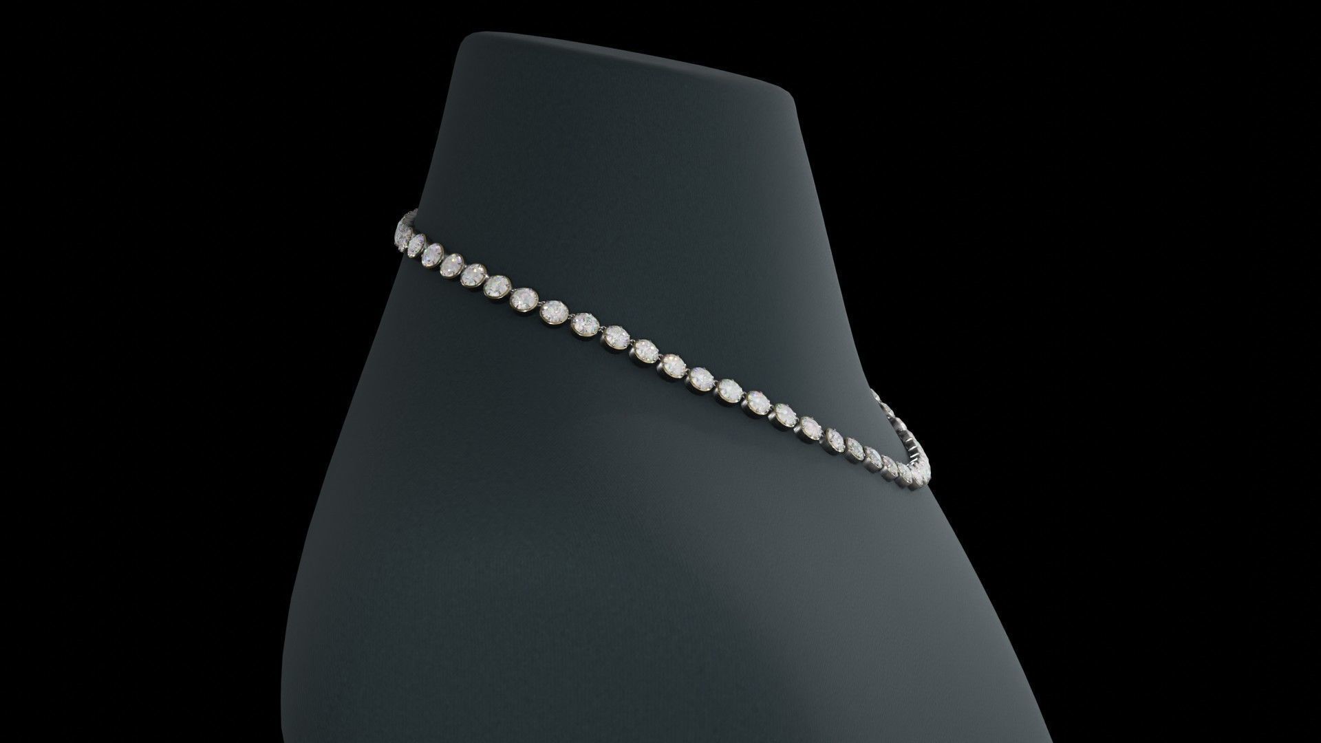 Blender Cycles Diamond Necklace Scene 3D model animated | CGTrader