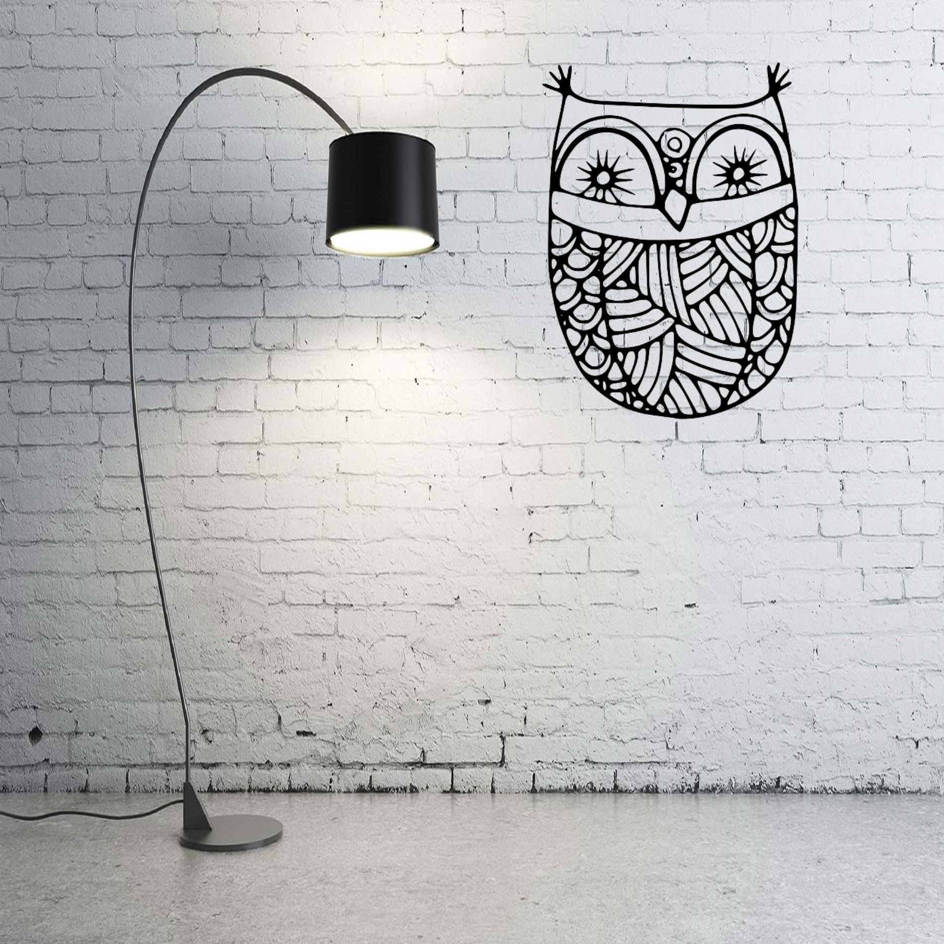OWL BUHO 2D WALL ART STENCIL STL and SVG 3D model 3D printable | CGTrader
