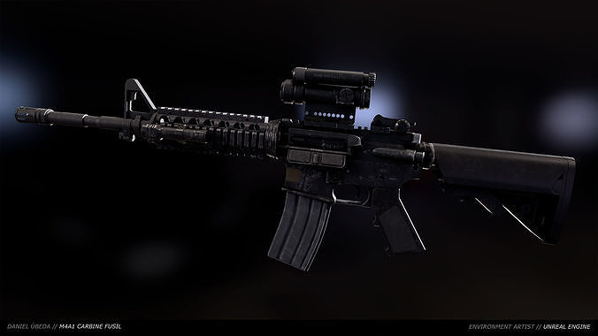 3D model M4A1 WIREFRAME VR / AR / low-poly | CGTrader