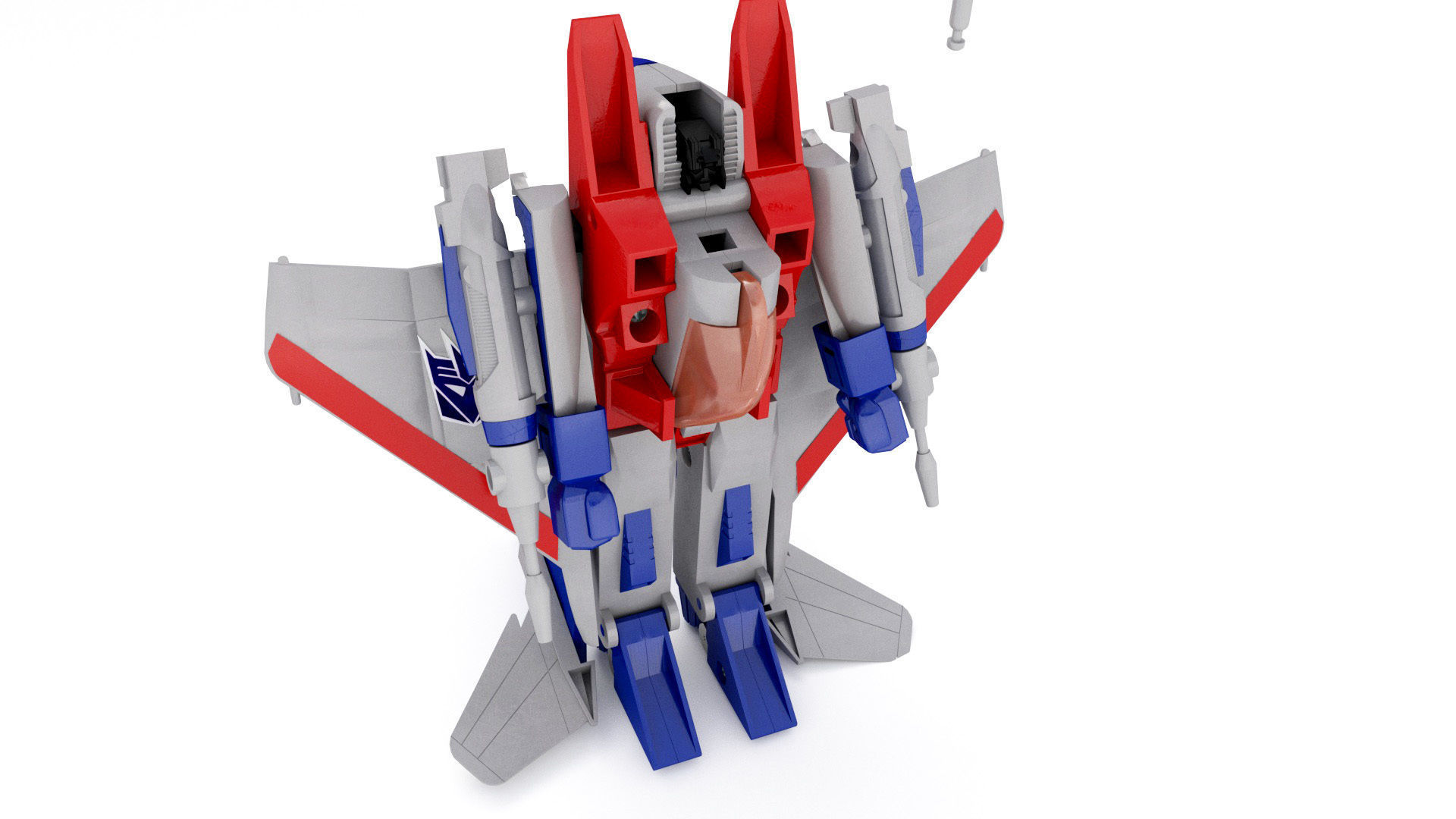 Starscream g1 vintage toy 3D model animated rigged | CGTrader