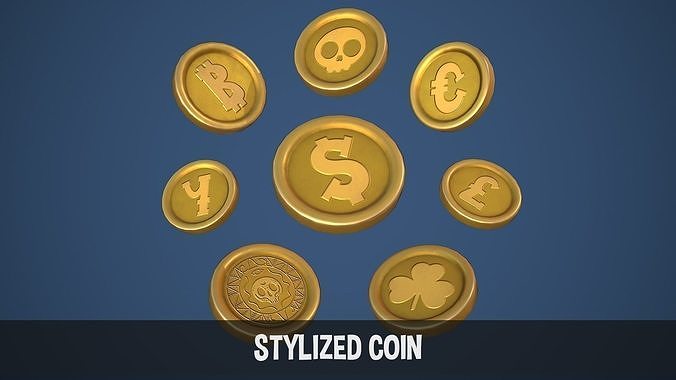 3D model Stylized Coin VR / AR / low-poly | CGTrader
