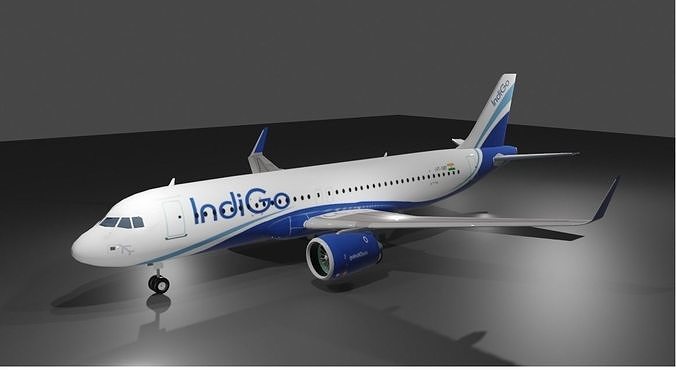 3D model Indigo Airlines Airbus a320neo 3D Model VR / AR / low-poly ...