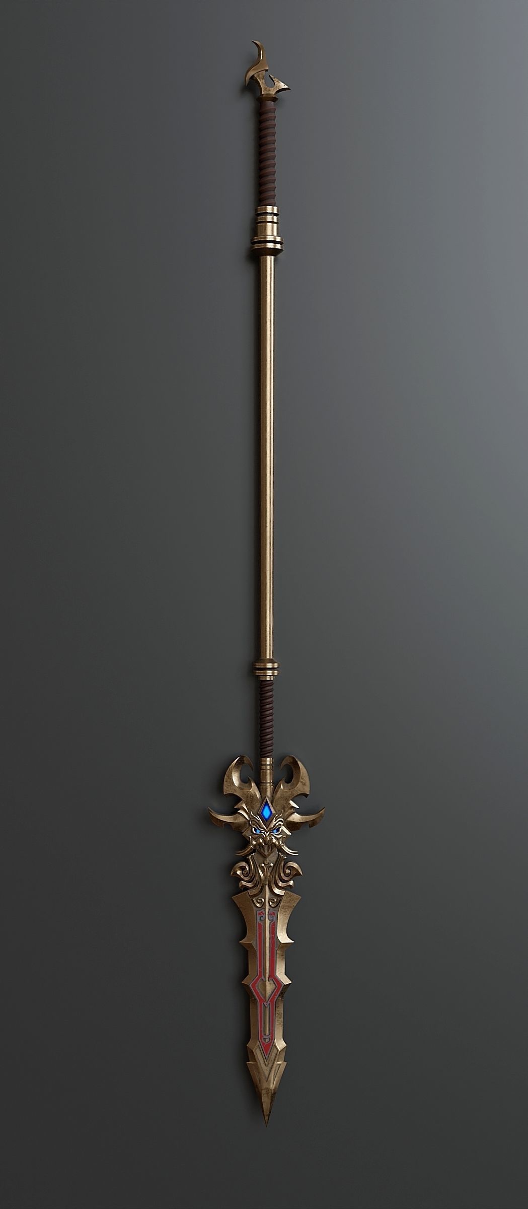 Stylized viking spear 1 3D model | CGTrader