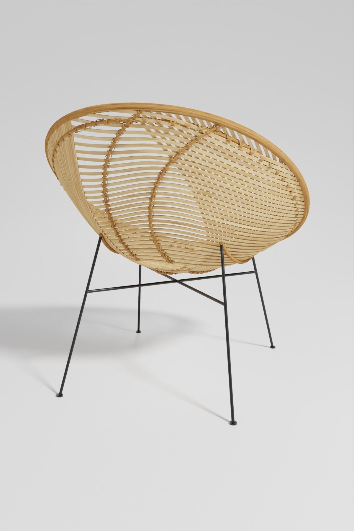 Wicker Round Rattan Chair 3D model | CGTrader
