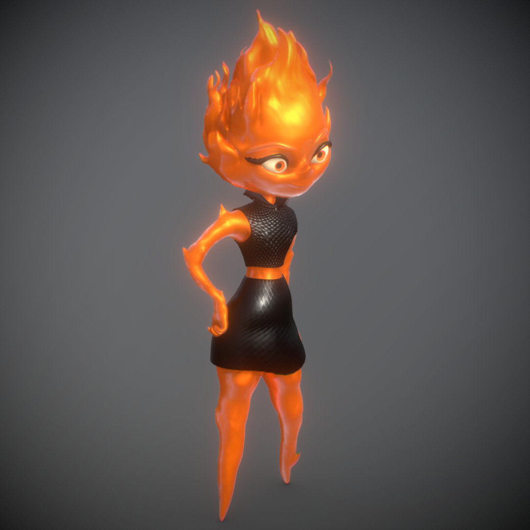 Pixar Elemental Ember Lumen printable 3D model 3D printable | CGTrader