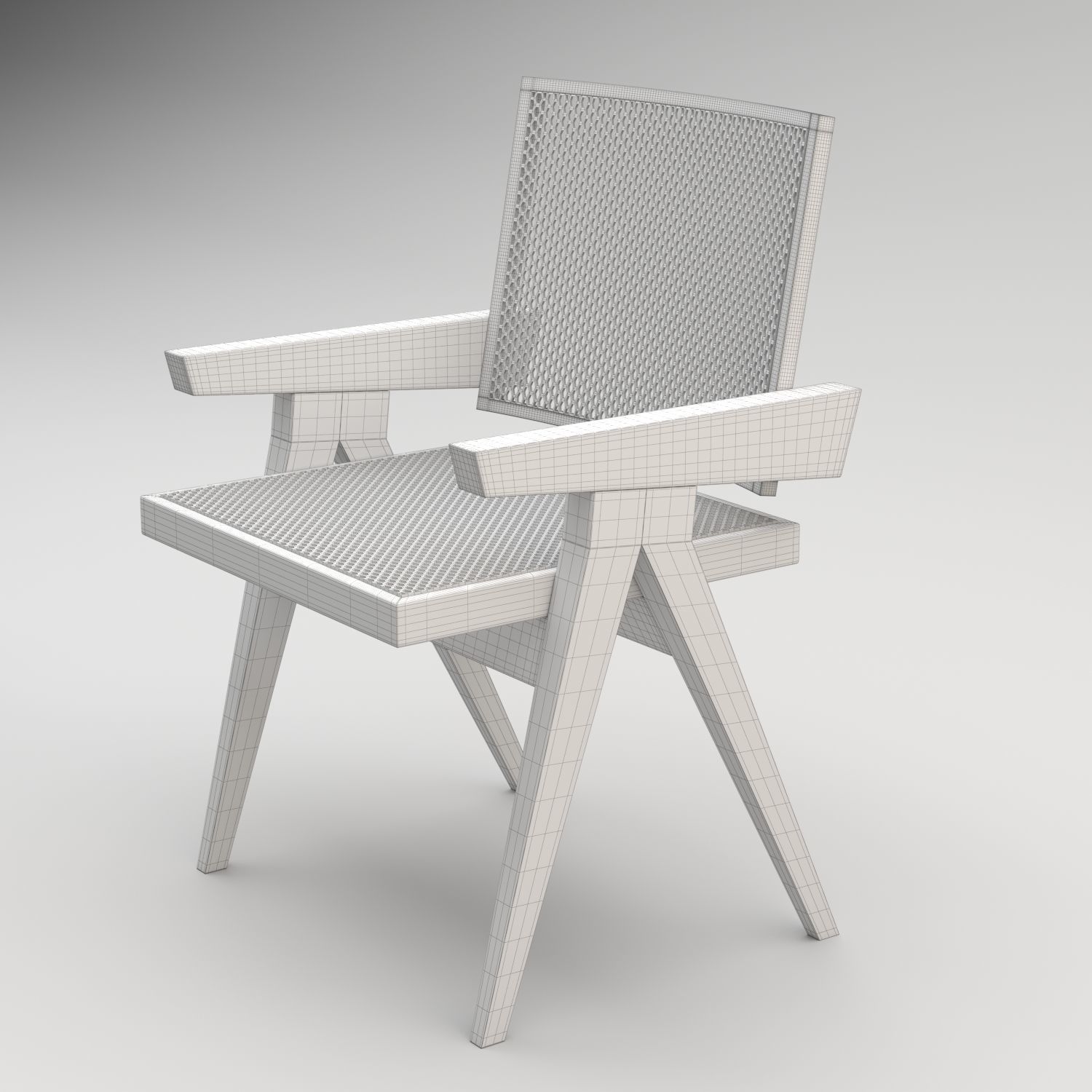 Modern Wood Chair 3D model rigged | CGTrader