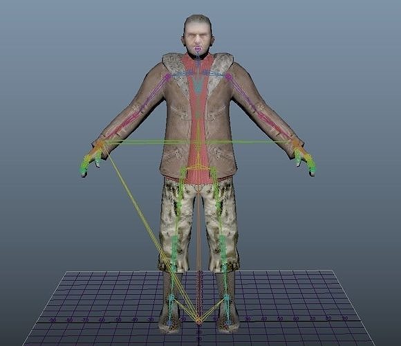 3D model Low poly military man character Old school ps2 games look VR ...