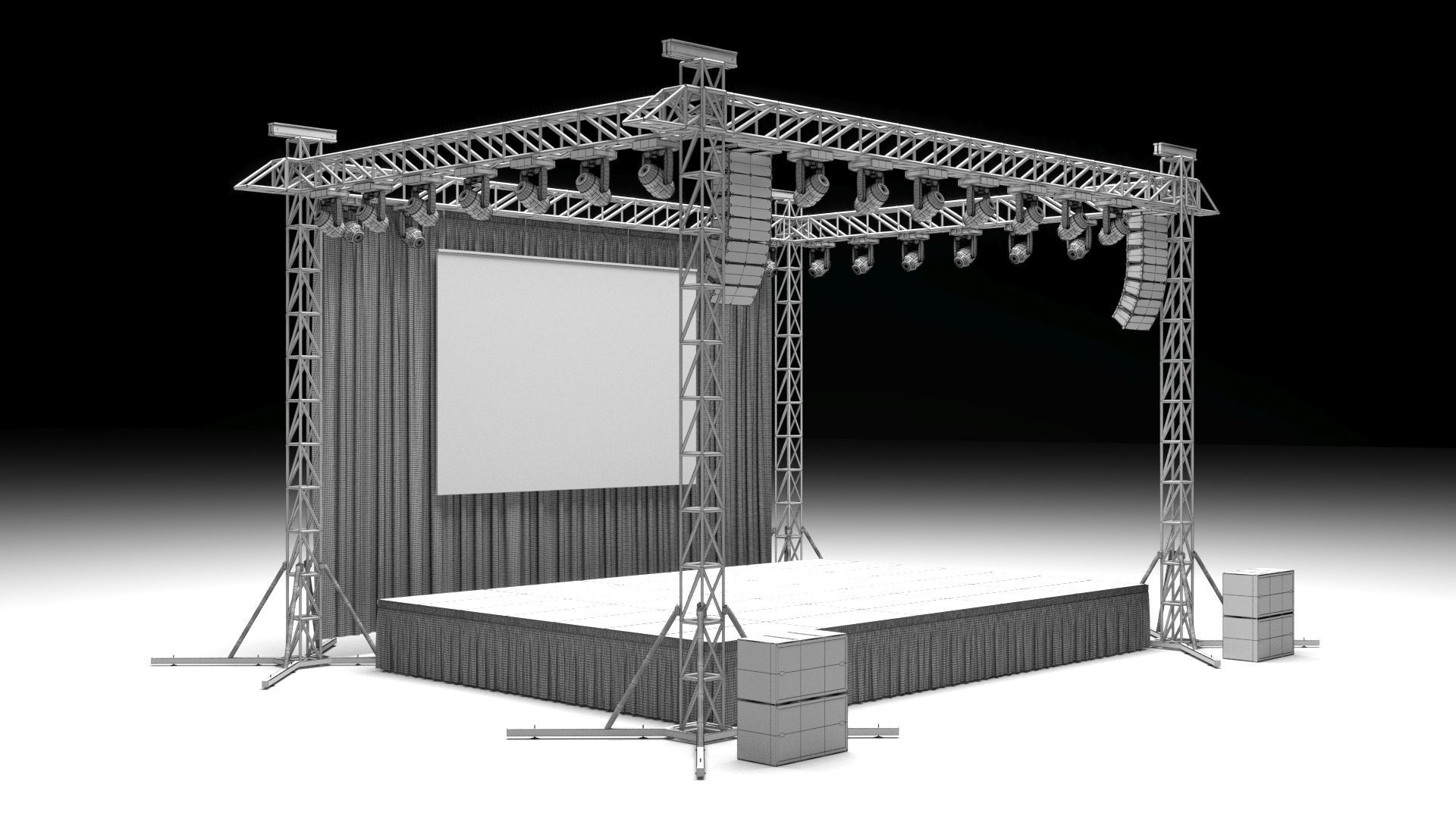 Mini Concert Stage 3D model | CGTrader