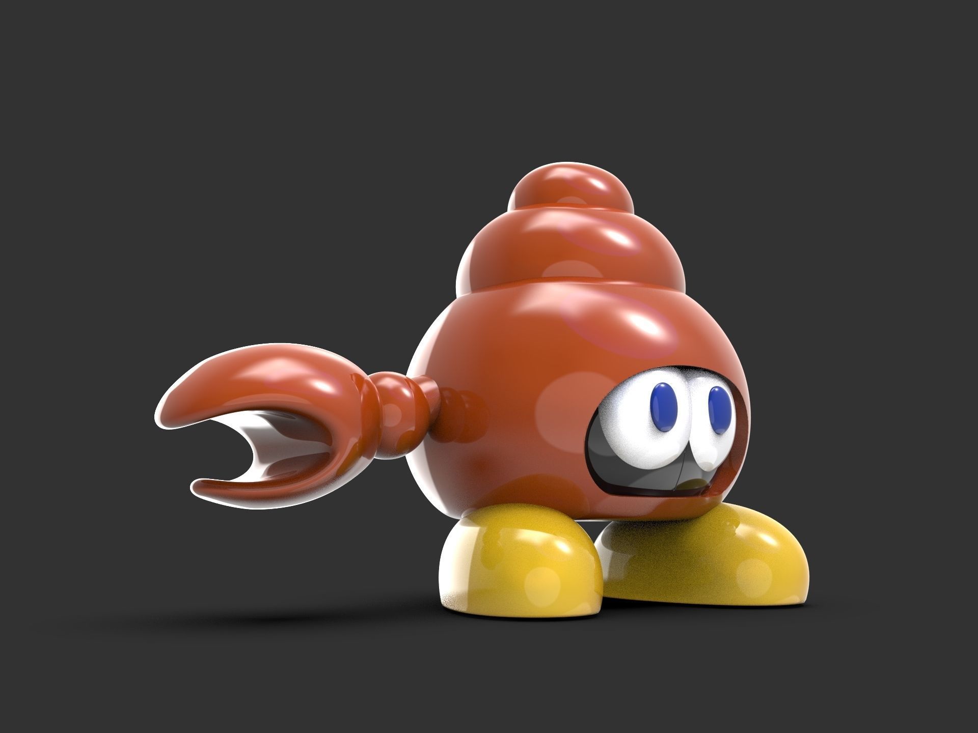 supermario huckit crab 3D model 3D printable | CGTrader