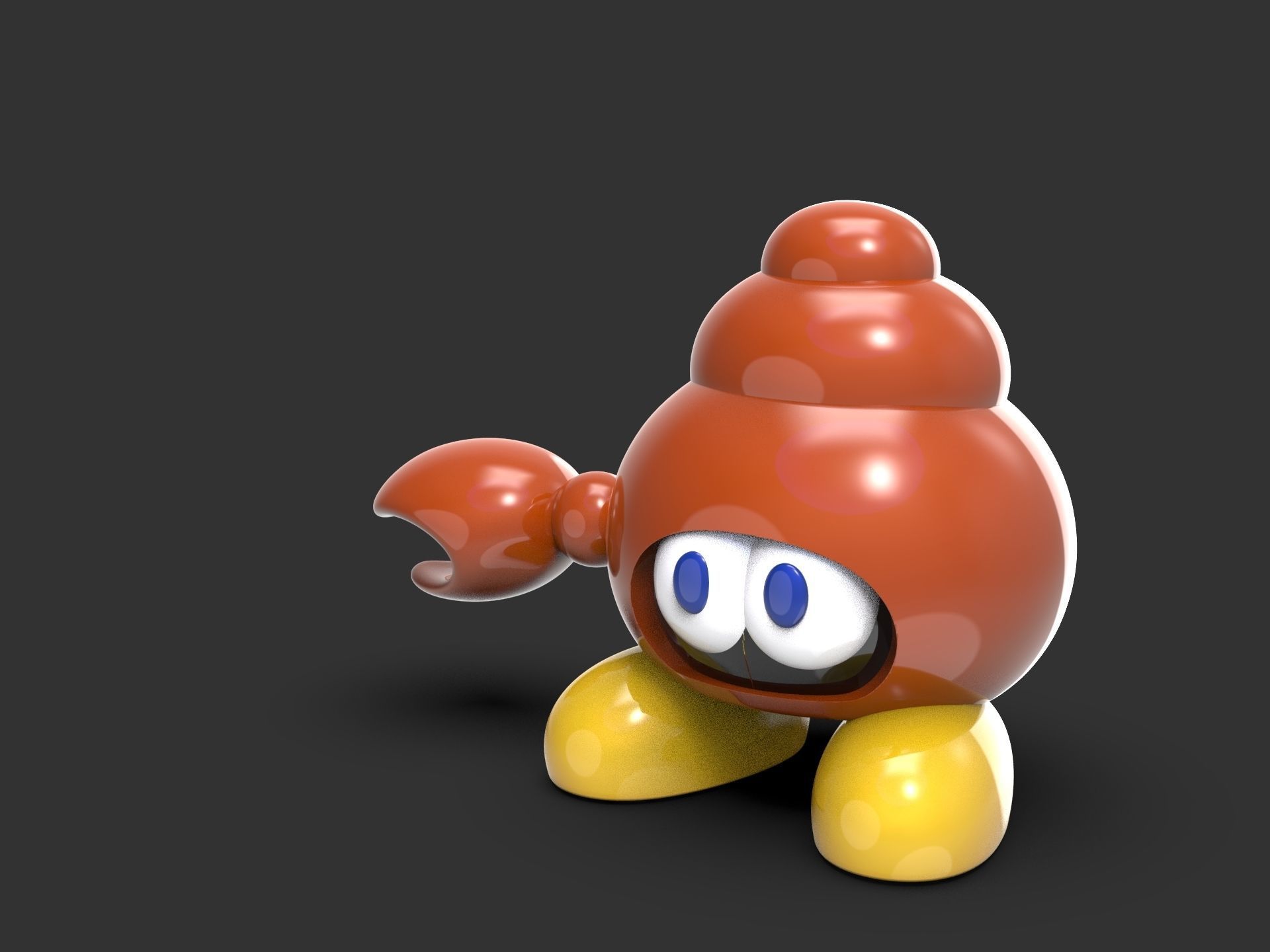 supermario huckit crab 3D model 3D printable | CGTrader
