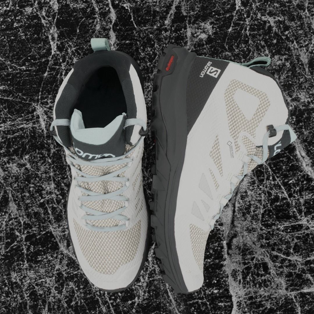 3D model SALOMON OUTLINE GTX 3D BOOTS -WHITE - BLACK VR / AR / low-poly ...