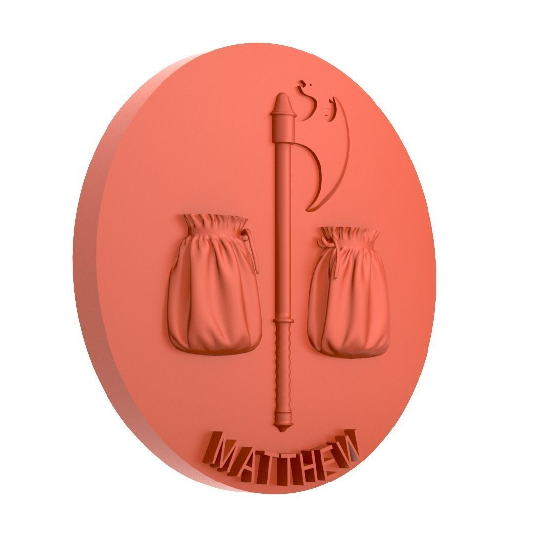 Symbols of the Apostles - MATTHEW 3D model | CGTrader
